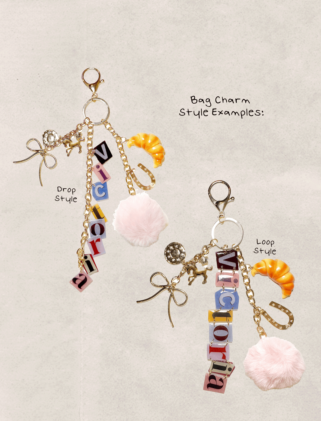 Custom Bag Charm – 26 Charms